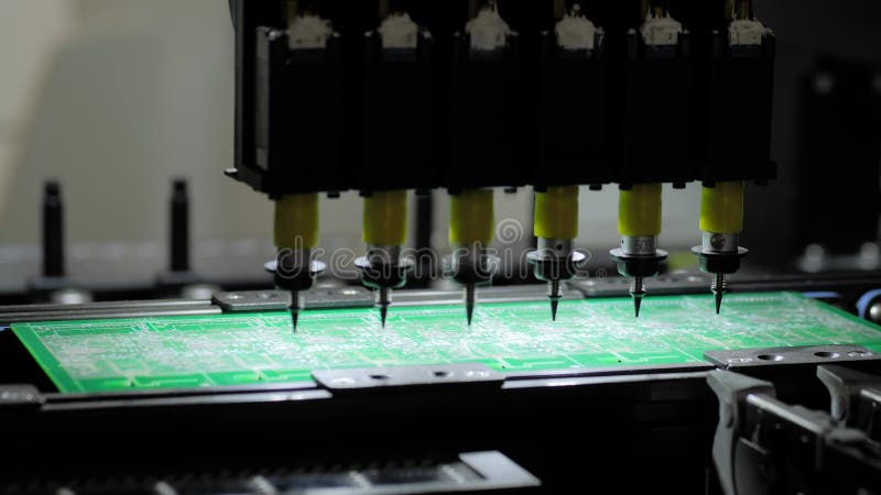 SMT Pick and Place Machine Installing SMD Electronic Components at ...