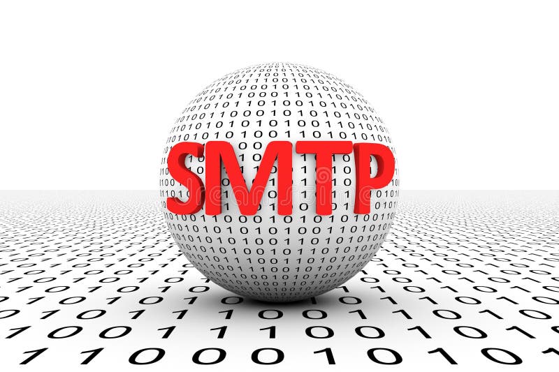 SMTP Conceptual Sphere Binary Code 3d Stock Illustration - Illustration ...