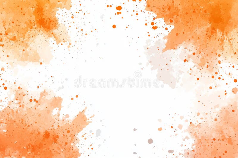 The Smudge of Orange Watercolor Paint on the White Background is ...