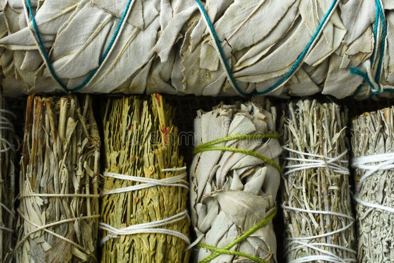 Smudge Stick Texture Close Up Stock Photo - Image of bunch, herb: 215289048