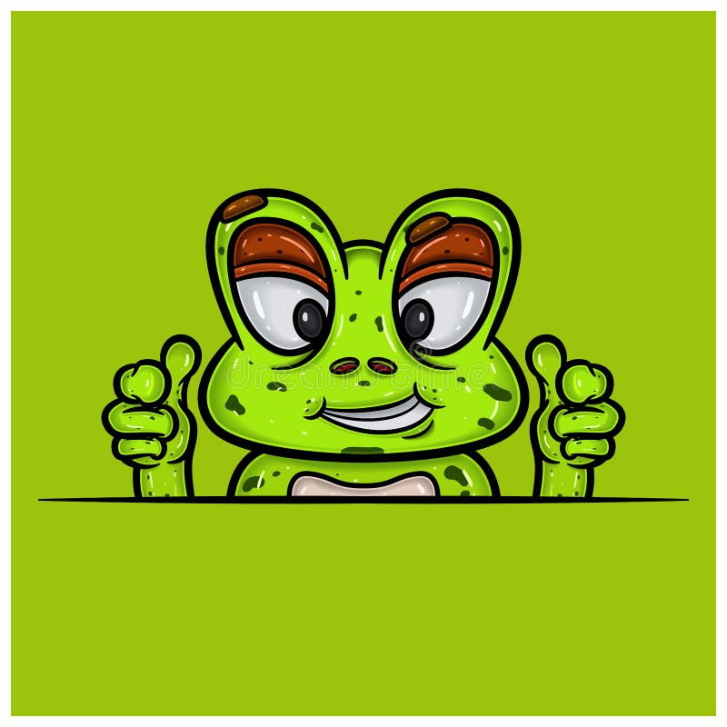 Smug Face Expression with Frog Cartoon Stock Vector - Illustration of ...