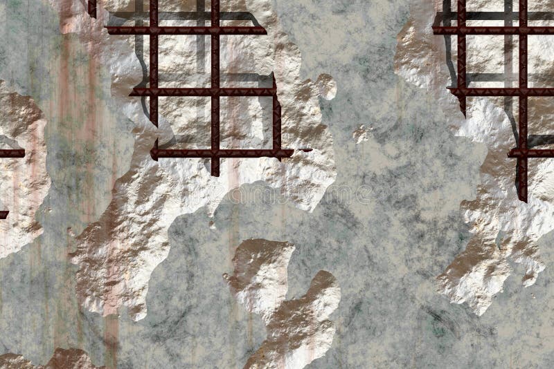 Smula den konkreta rebaren stock illustrationer. Illustration av ...