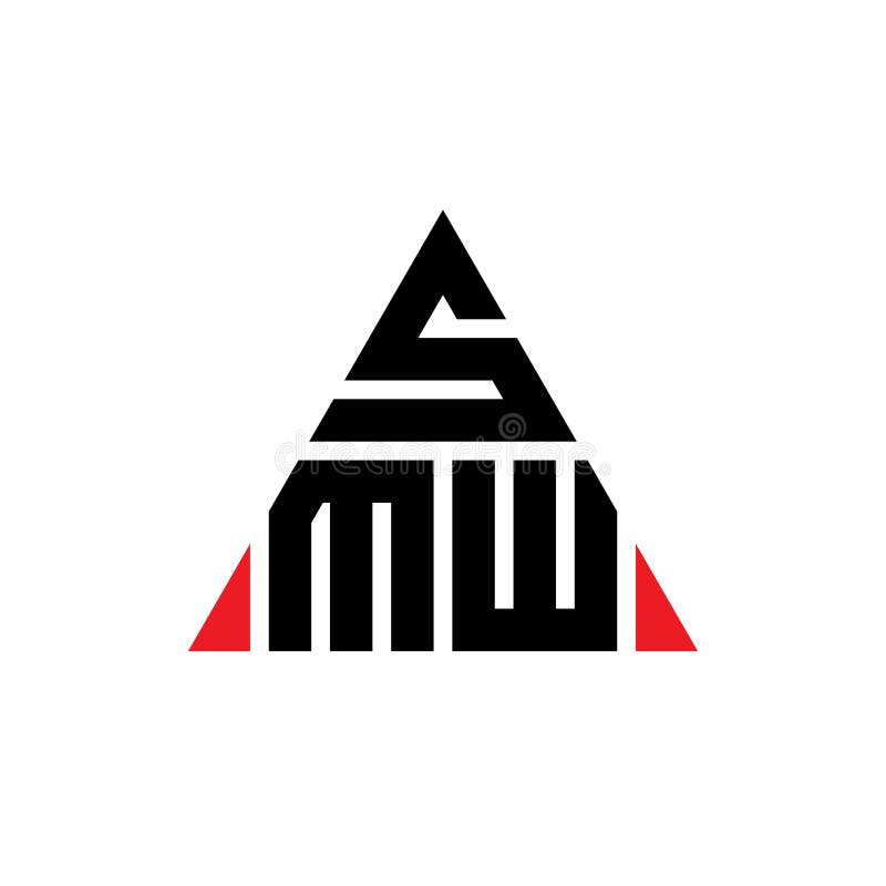 SMW Triangle Letter Logo Design with Triangle Shape. SMW Triangle Logo ...