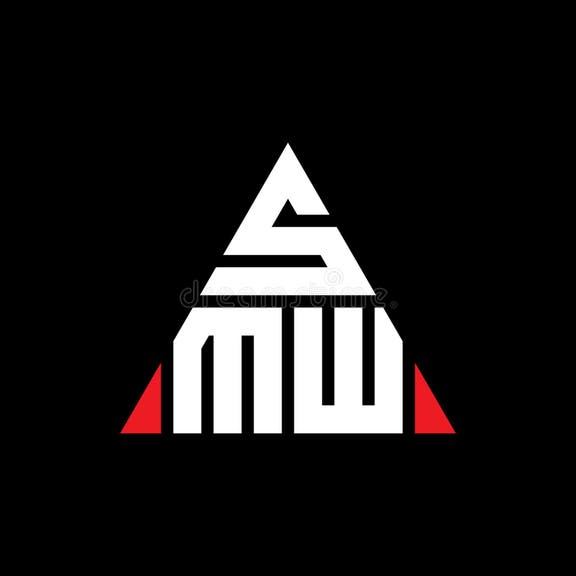 SMW Triangle Letter Logo Design with Triangle Shape. SMW Triangle Logo ...