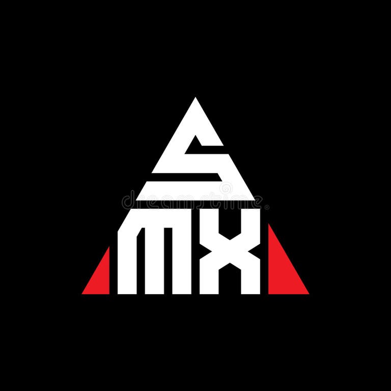 SMX Triangle Letter Logo Design with Triangle Shape. SMX Triangle Logo ...