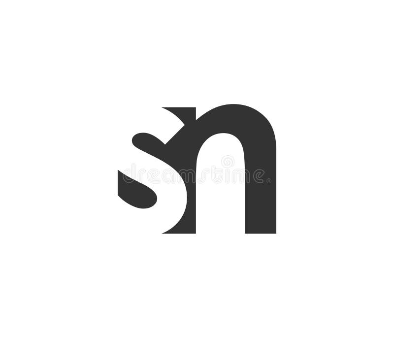 SN Creative Geometric Initial Based Modern and Minimal Logo. Letter S N ...