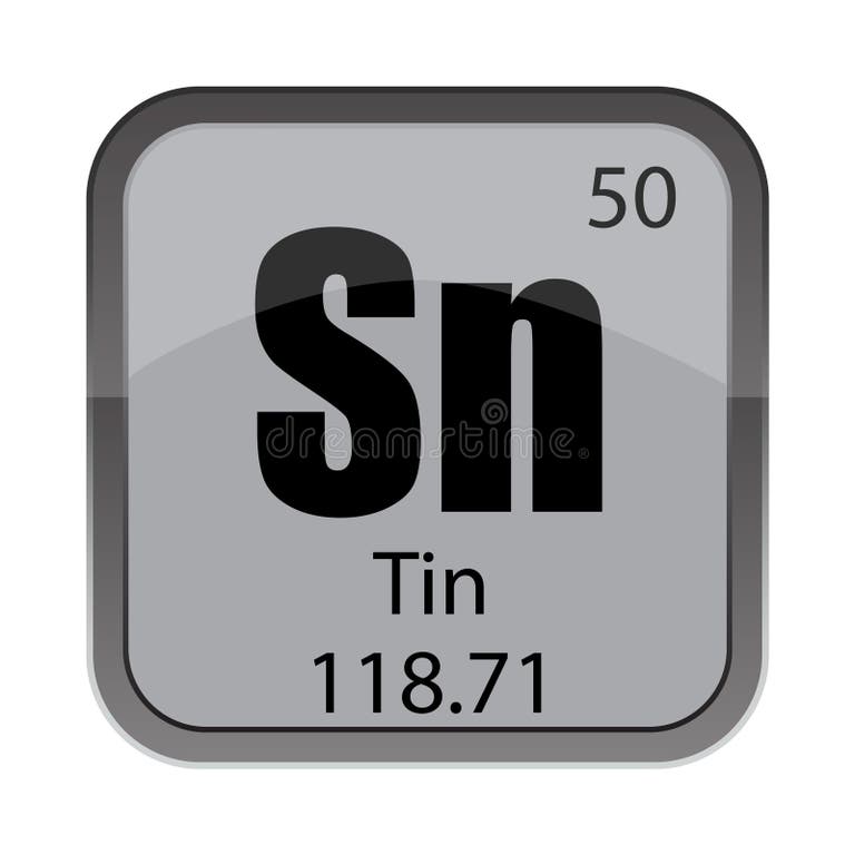 Sn Element Tile. Tin Name Display. Vector Number 50. Atomic 118.71 Mass ...
