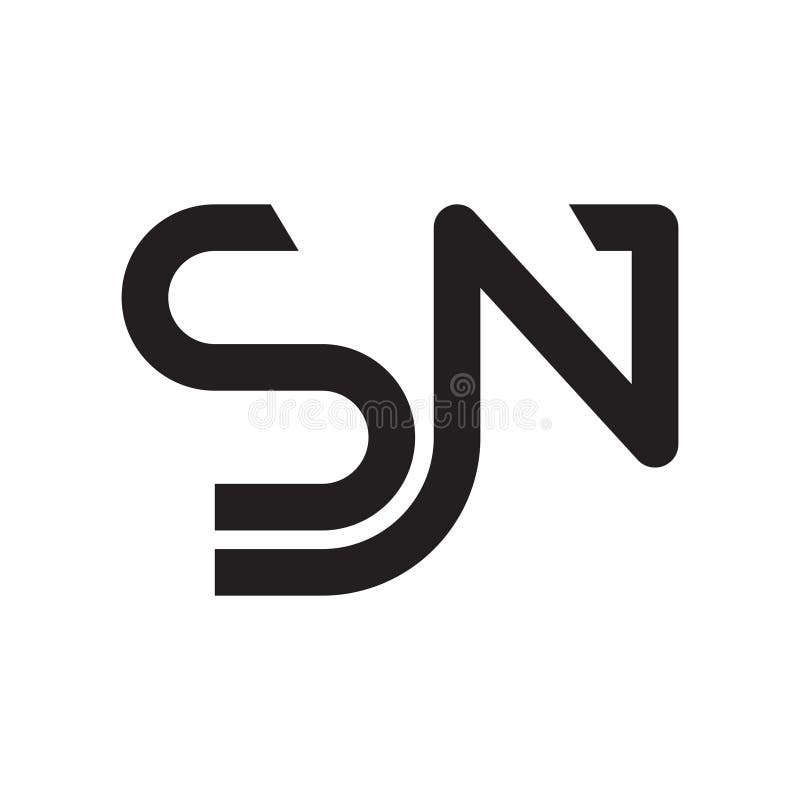 Sn Initial Letter Vector Logo Icon Stock Illustration - Illustration of ...
