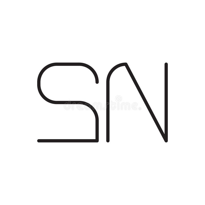 Sn Initial Letter Vector Logo Icon Stock Vector - Illustration of ...