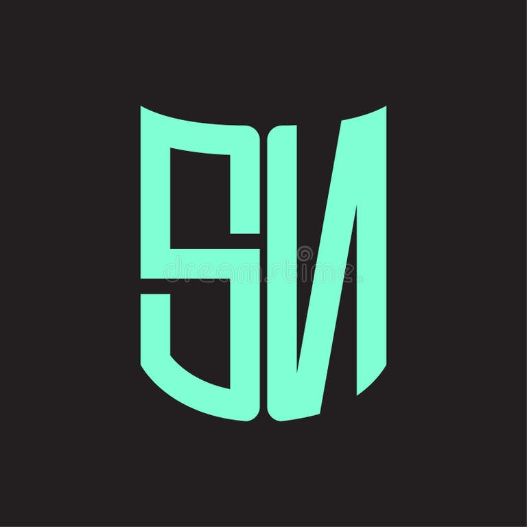 SN Logo Monogram with Ribbon Style Design Template Stock Vector ...