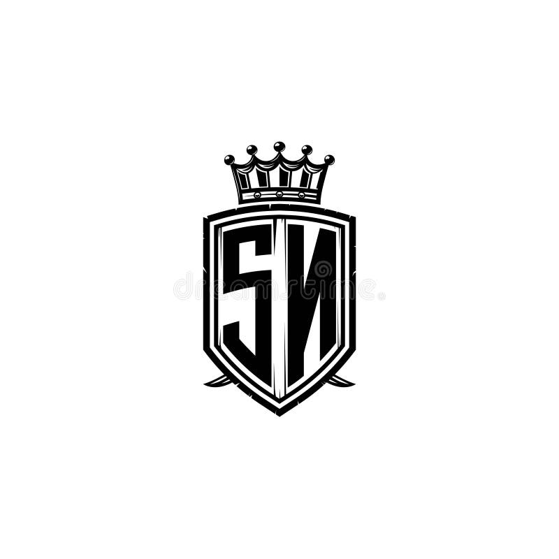 SN Logo Monogram Shield Crown Luxury Design Stock Vector - Illustration ... SN Logo Monogram Shield Crown Luxury Design Stock Vector - Illustration ...