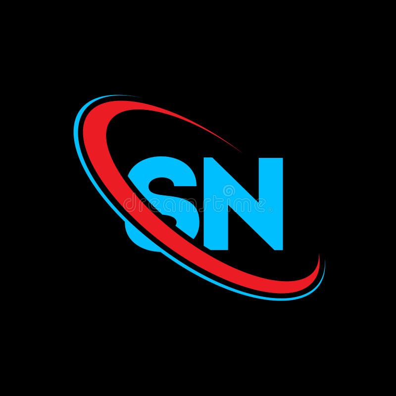 SN S N Letter Logo Design. Initial Letter SN Linked Circle Uppercase ...