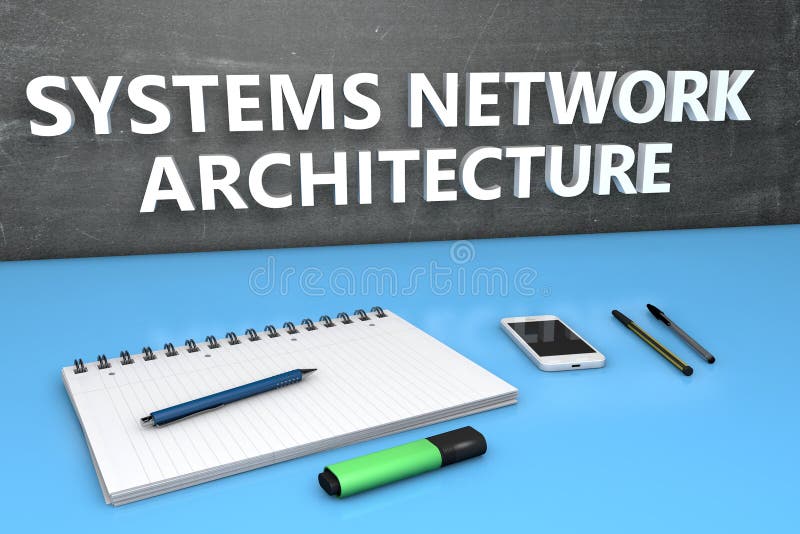 SNA - Systems Network Architecture Stock Illustration - Illustration of ...