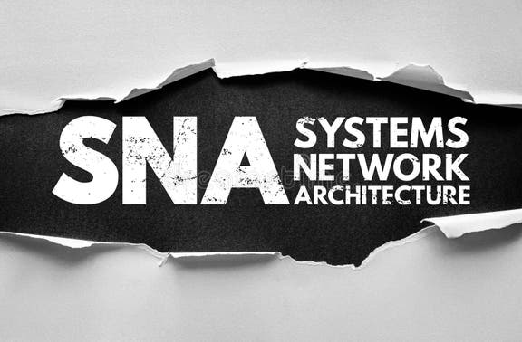 SNA SYSTEMS NETWORK ARCHITECTURE on Torn Paper Backdrop. Information ...