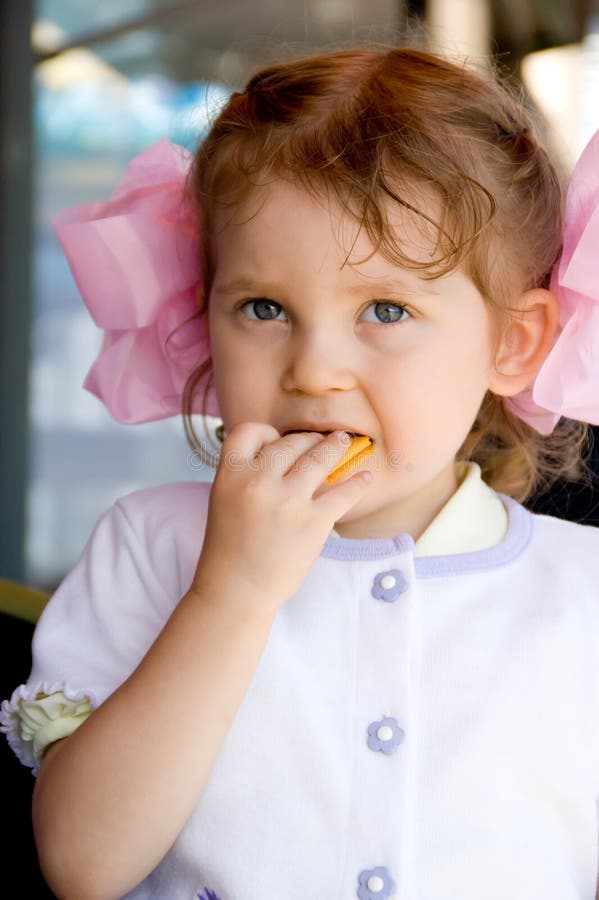 Snack stock image. Image of girl, preschooler, eating - 10446327
