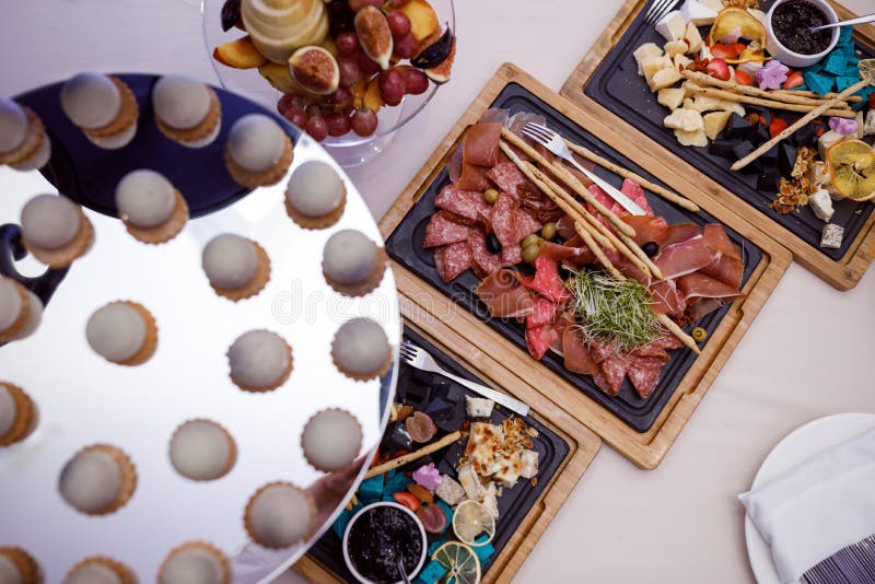 Snack for Alcoholic Beverages on the Buffet Table Stock Image - Image ...