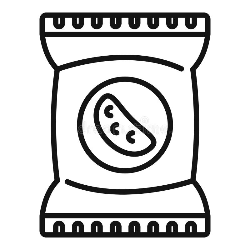 Snack Bar Icon Outline Vector. Biscuit Nut Food Stock Vector ...