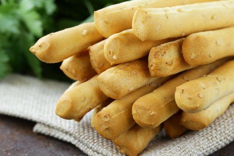 Snack Bread Sticks with Sesame Stock Photo - Image of baked, cuisine ...