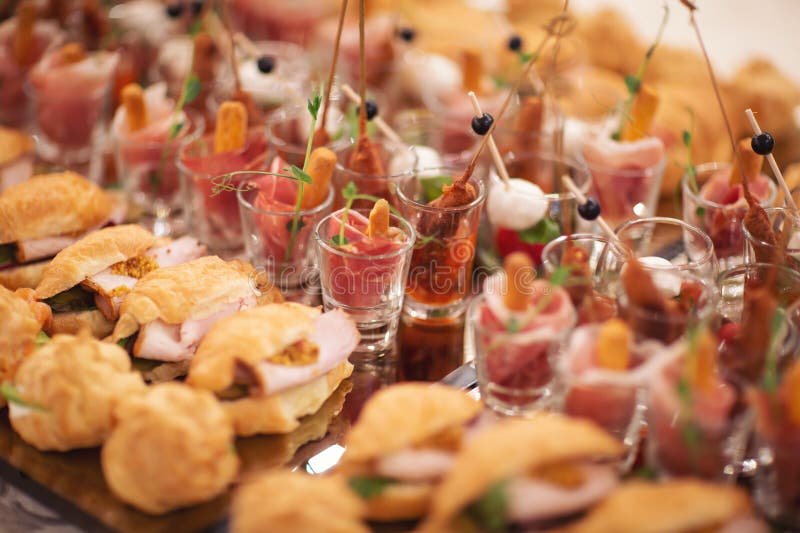 Snack on a Buffet Table during a Party. Snacks for the Holiday ...