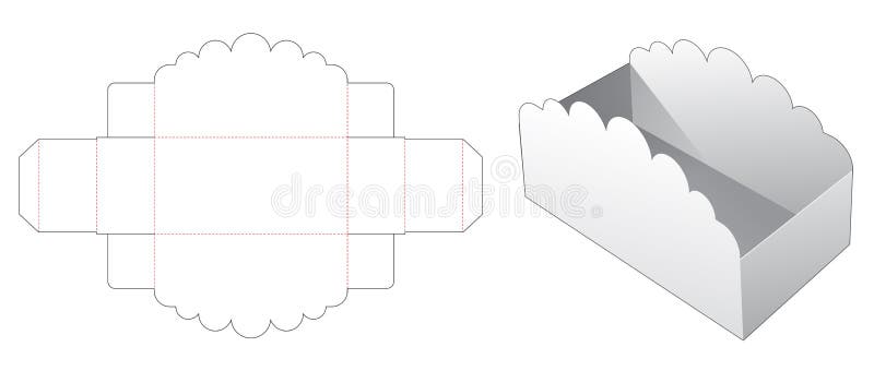 Snack Container Packaging Die Cut Template Stock Vector - Illustration ...