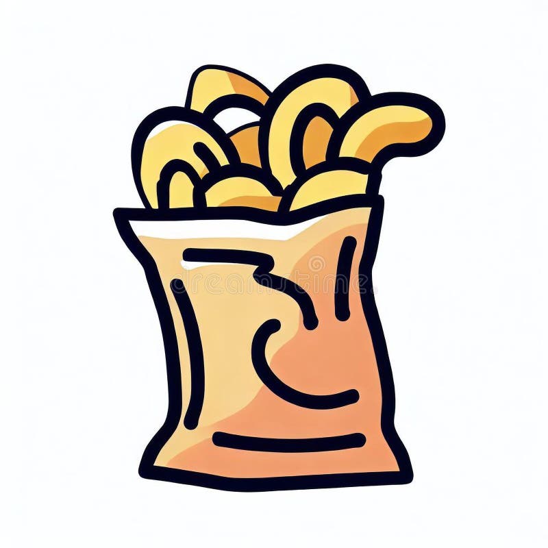 Snack Contour Drawing Color Game Stock Illustration - Illustration of ...