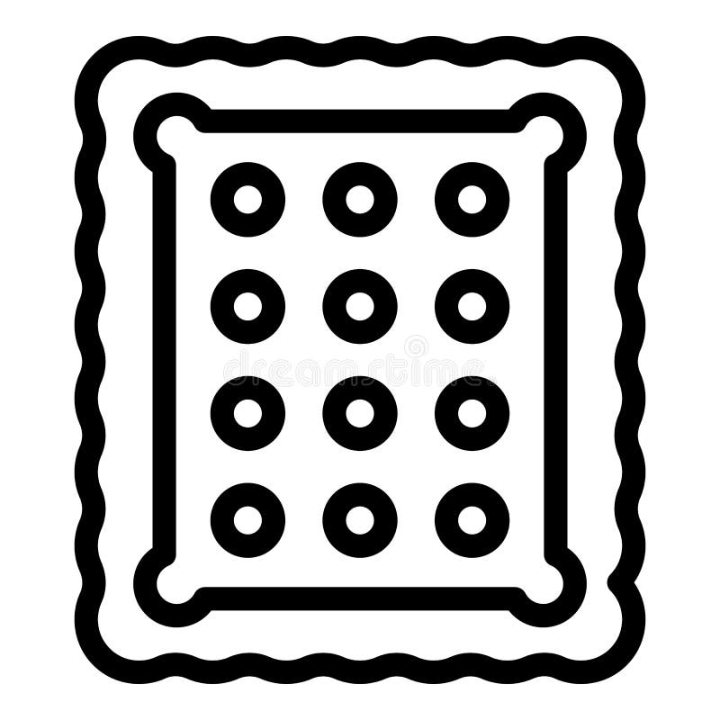 Snack Cookie Icon Outline Vector. Food Biscuit Stock Vector ...