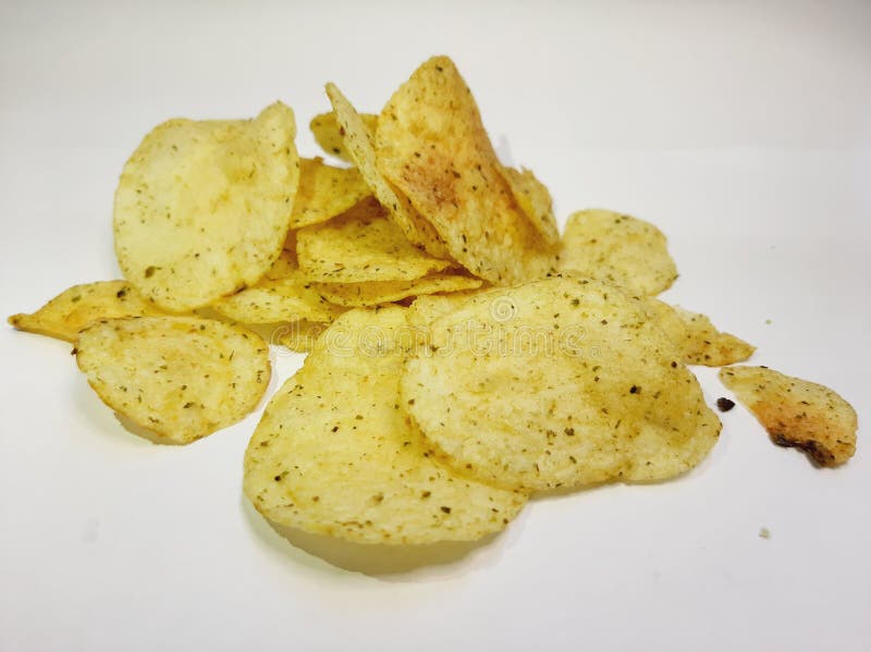 Snack de batatas fritas imagem de stock. Imagem de microplaquetas ...