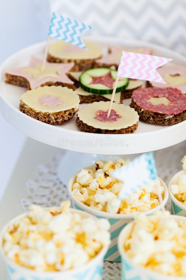 Snack and dessert table stock image. Image of decoration - 40979231