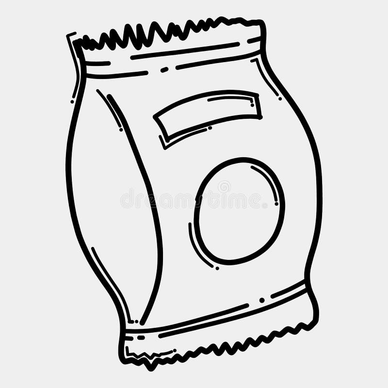 Snack Doodle Vector Icon. Drawing Sketch Illustration Hand Drawn Line ...