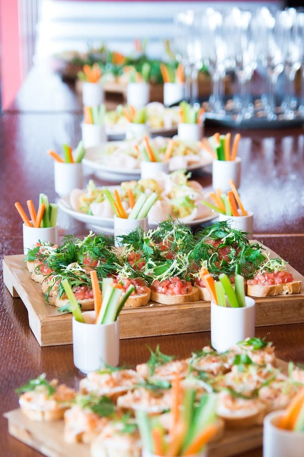 Snack, Luxury Dish, Meal for Event, Banquet in Restaurant Stock Image ...