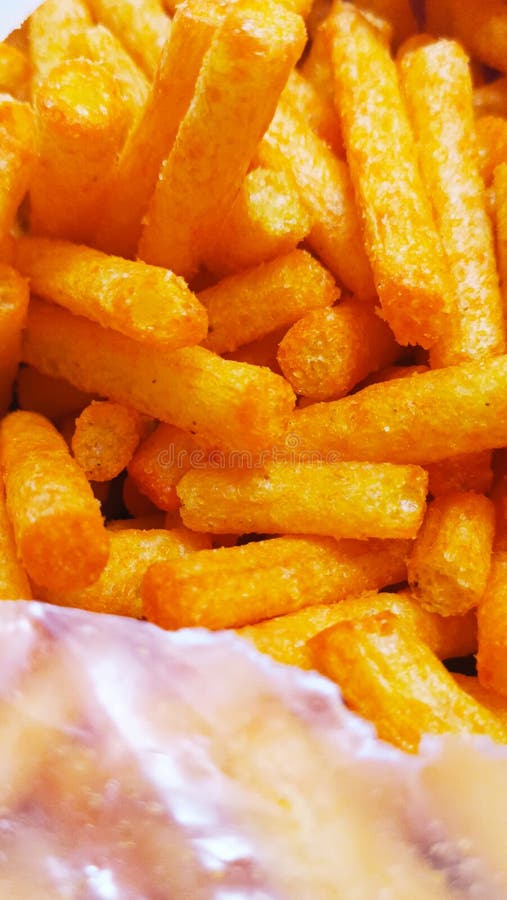 The Snack is Made from Corn Flour and Tastes Spicy Stock Image - Image ...