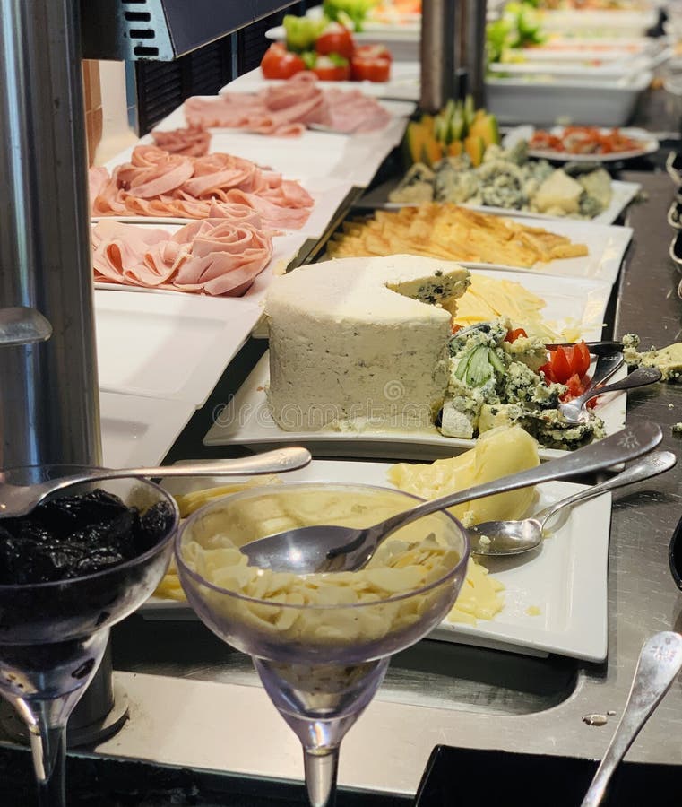 Snack Meat and Assorted Cheeses Buffet Stock Image - Image of buffet ...
