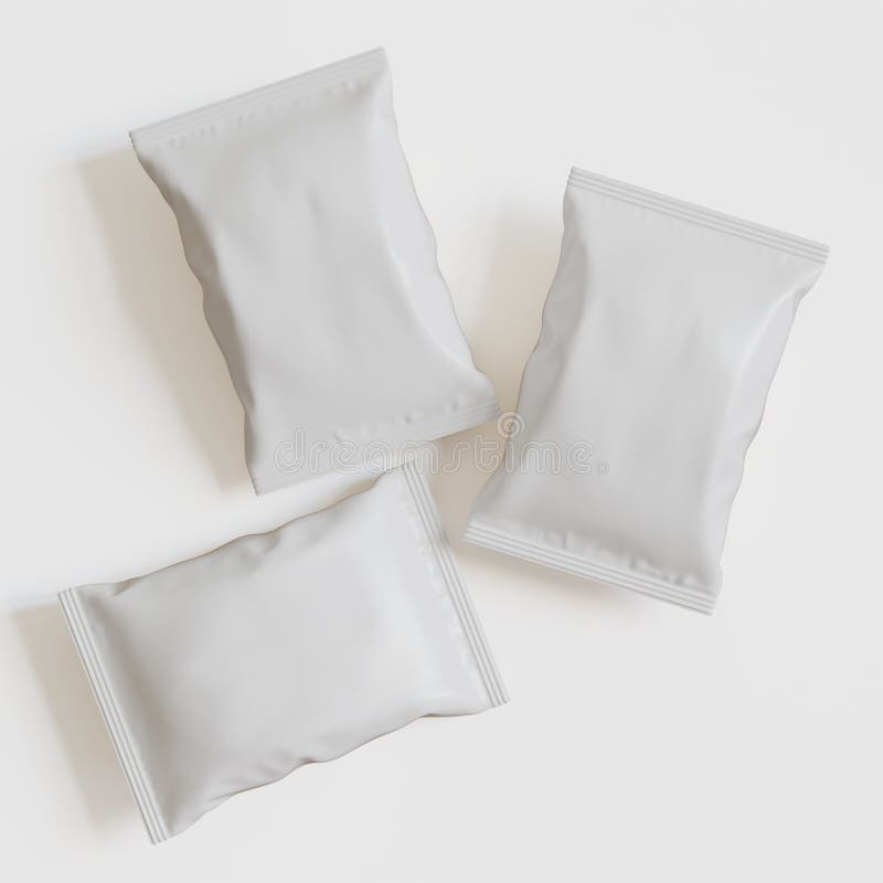 Snack Packaging or Chips Potato 3d Render Realistic Texture Stock Image ...