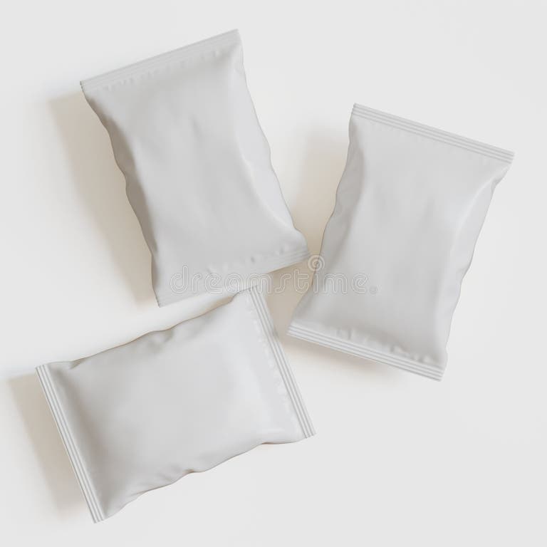 Snack Packaging or Chips Potato 3d Render Realistic Texture Stock Image ...