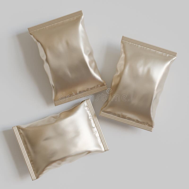 Snack Packaging or Chips Potato 3d Render Realistic Texture Stock ...