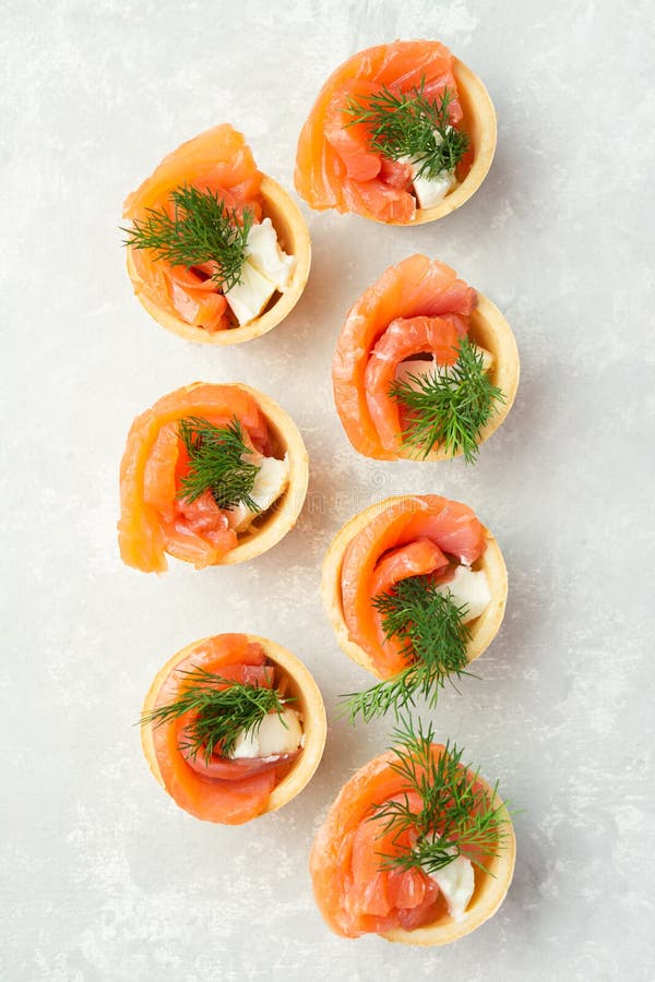 Snack with Red Fish on a Light Table. Festive Snack. Menu for the ...