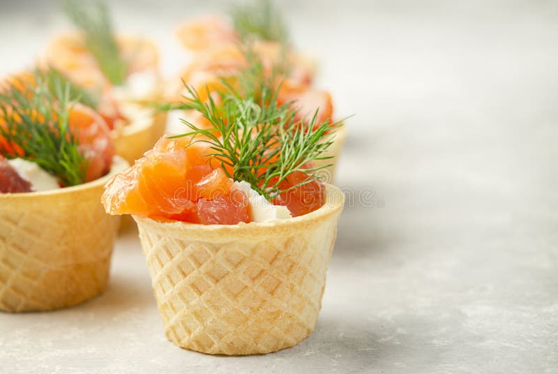 Snack with Red Fish on a Plate. Festive Snack. Menu for the Festive ...