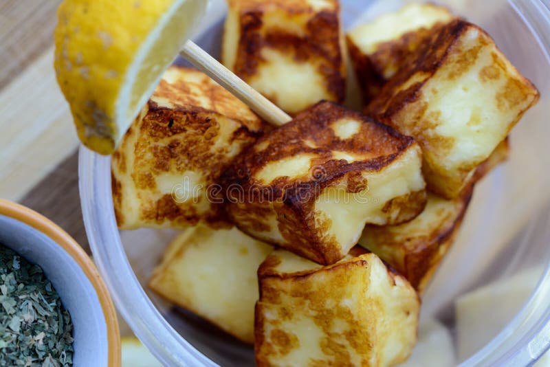 Snack Time! Grilled Halloumi Stock Image - Image of cube, diet: 57433983