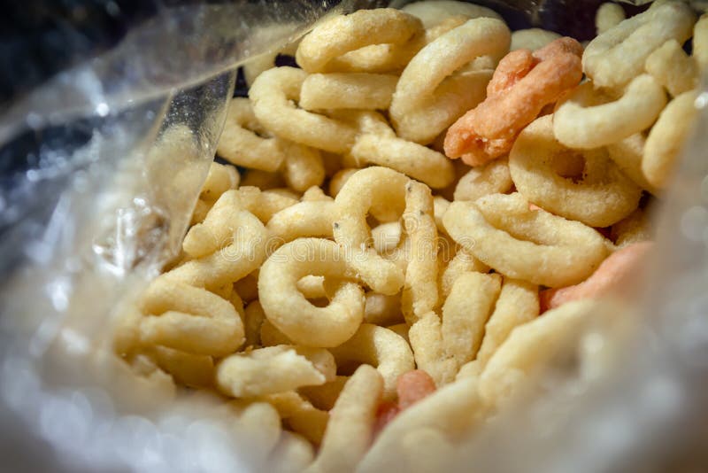 Snack in a Transparent Plastic Wrap Stock Image - Image of transparent ...