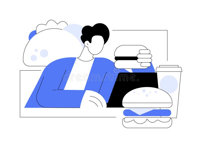 Snacking Non-stop Abstract Concept Vector Illustration. Stock Vector ...