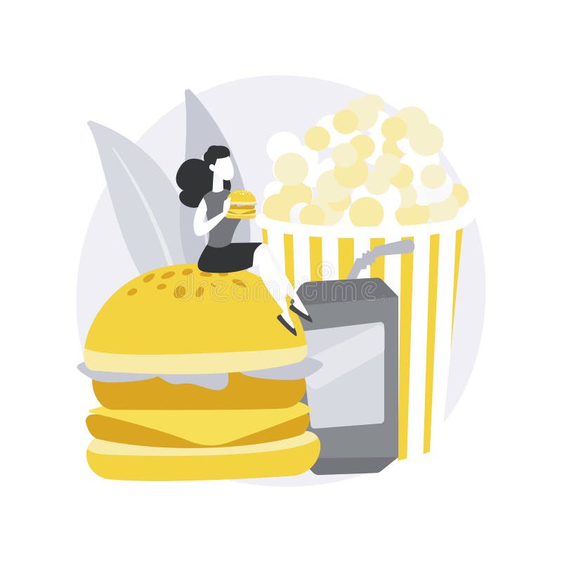 Snacking Non-stop Abstract Concept Vector Illustration. Stock Vector ...