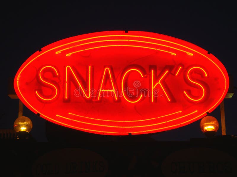 Snacks stock image. Image of neon, retro, snacks, signs - 1721957