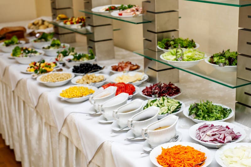 Snacks and Canapes are Ready for Meeting Guests at the Event. Business ...