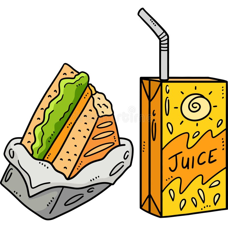 Snacks Cartoon Colored Clipart Illustration Stock Vector - Illustration ...