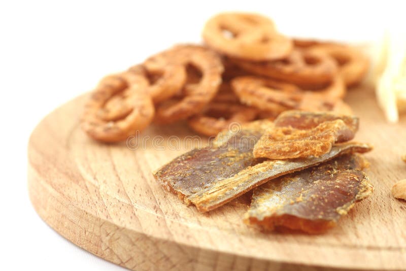 Snacks on cutting desk stock image. Image of types, cracknel - 80940509