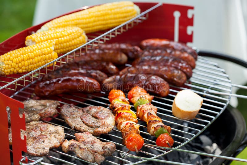 Snacks on a grill stock photo. Image of fresh, health - 44242582