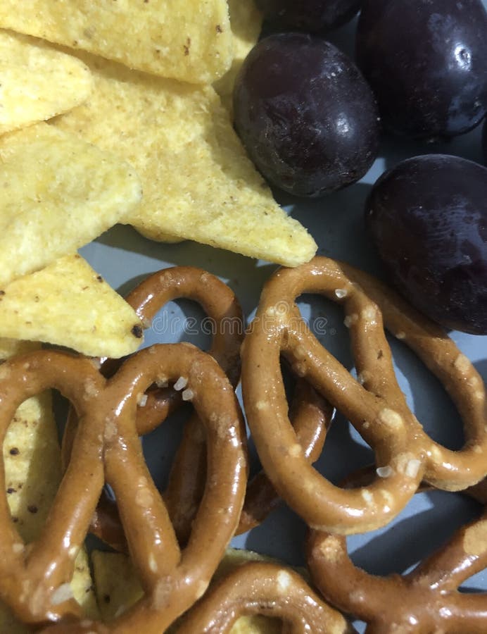 Snacks stock image. Image of food, chips, grapes, snacks - 168566479