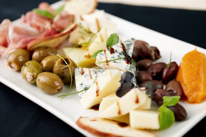 Snacks selection stock photo. Image of plate, vegetable - 21944794