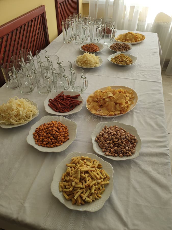 Snacks on a Table in a Restaurant Stock Photo - Image of dish, snack ...