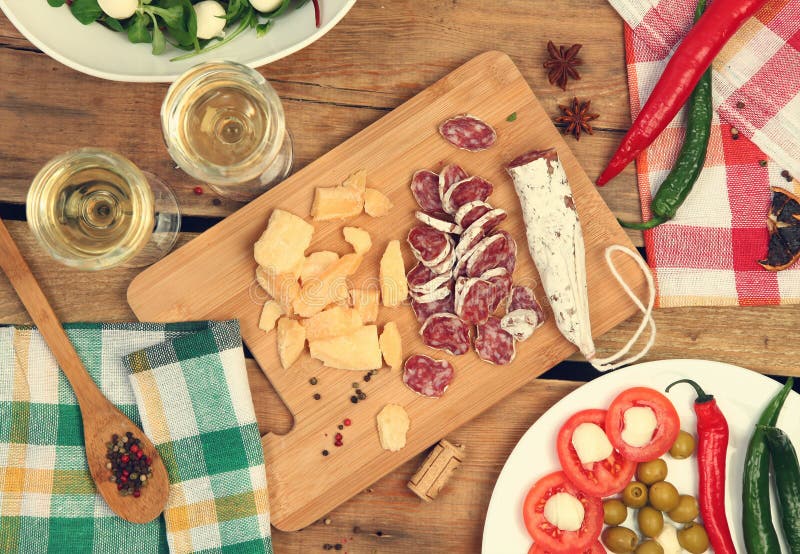 Snacks on table stock photo. Image of salad, dinner, meal - 37389414